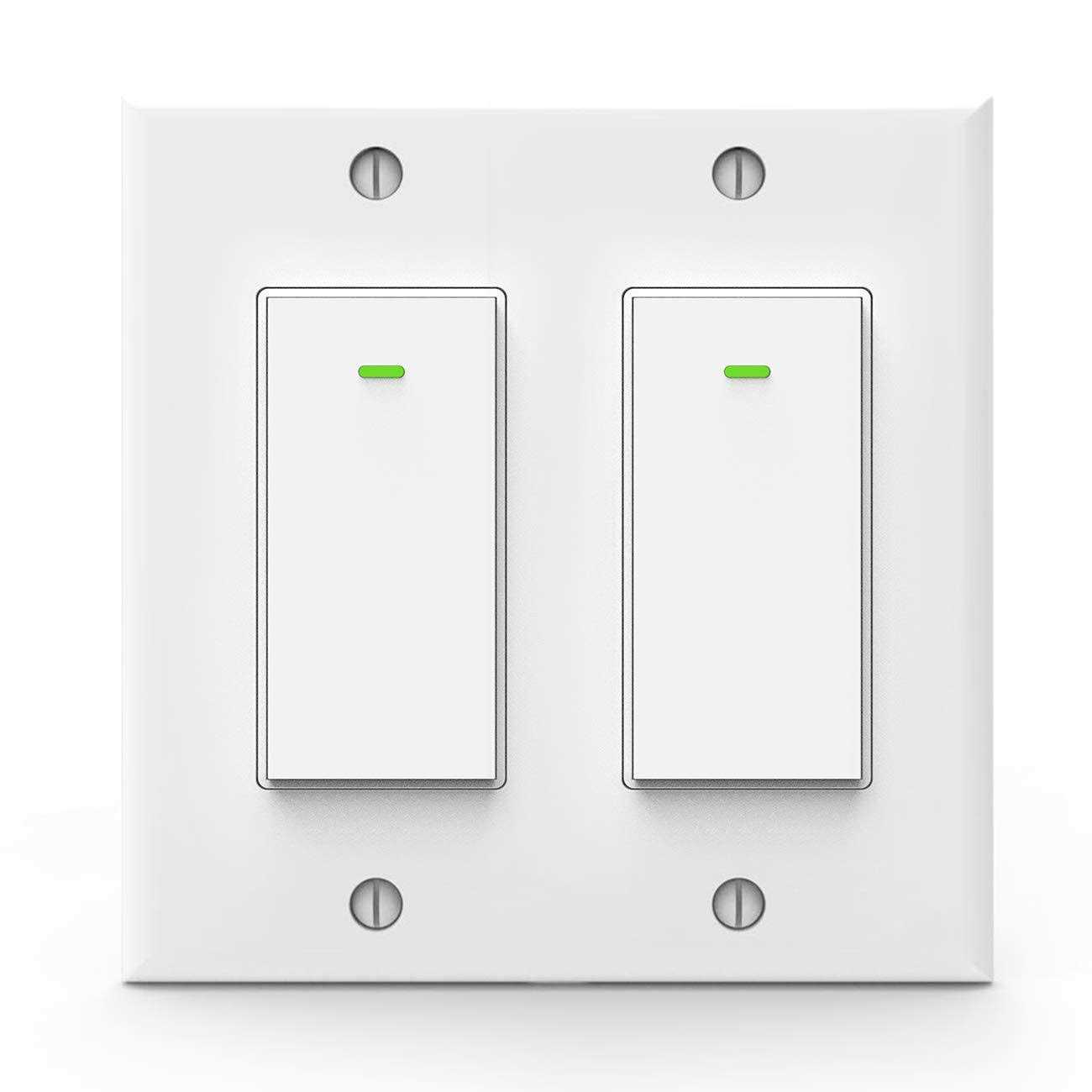 Lesim Alexa Light Switch Double Smart Wifi Light Switches - Hardware ...
