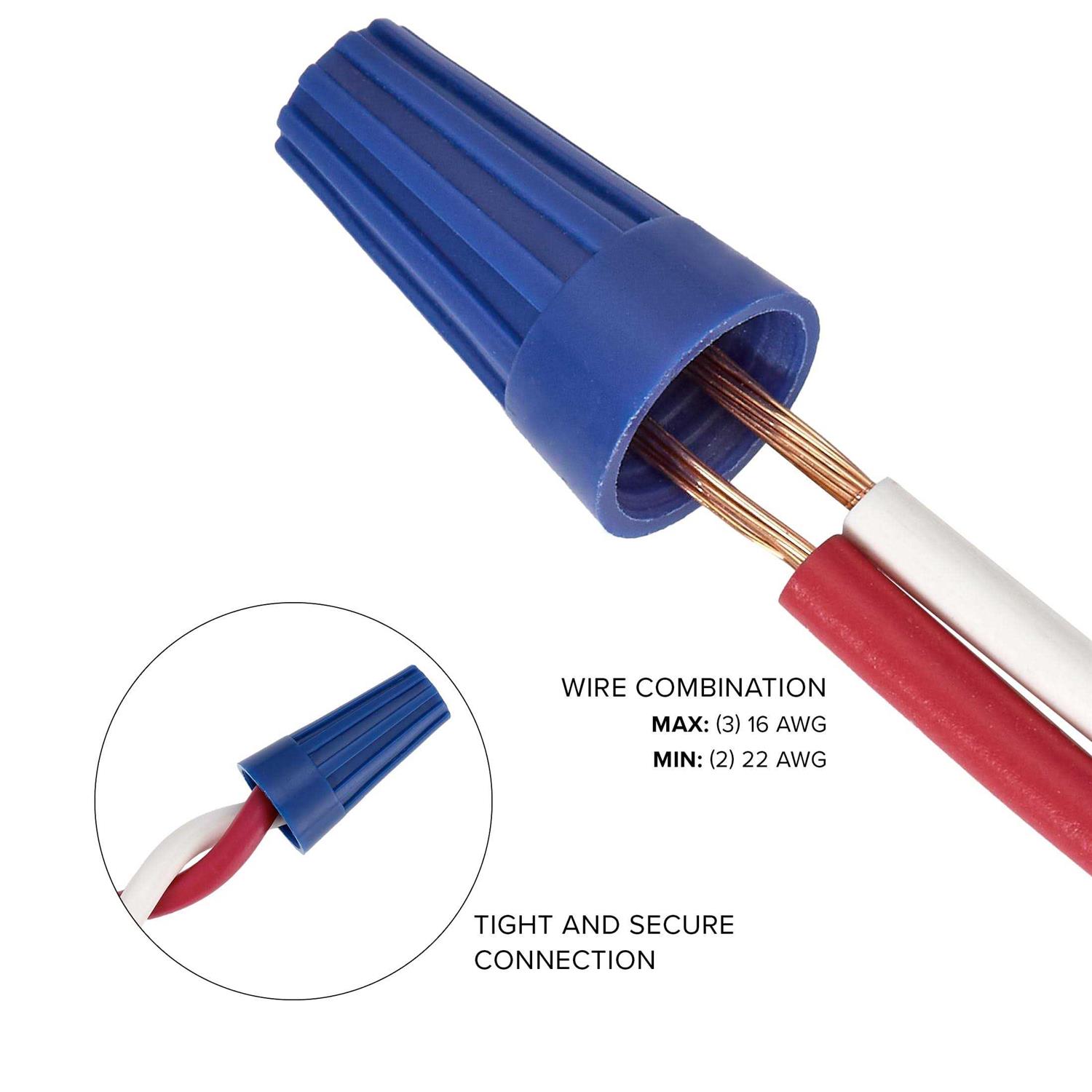 Maxxima Blue Electrical Wire Connector Screw Terminal 1000 Pack ...