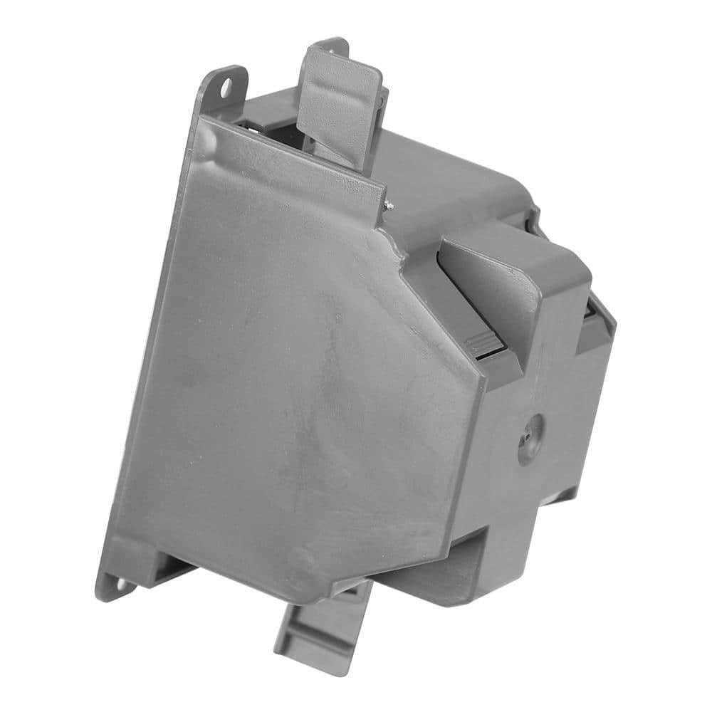 Feit Electric 14 cu. in. PVC Gray 1-Gang Old Work Electrical Outlet Box ...