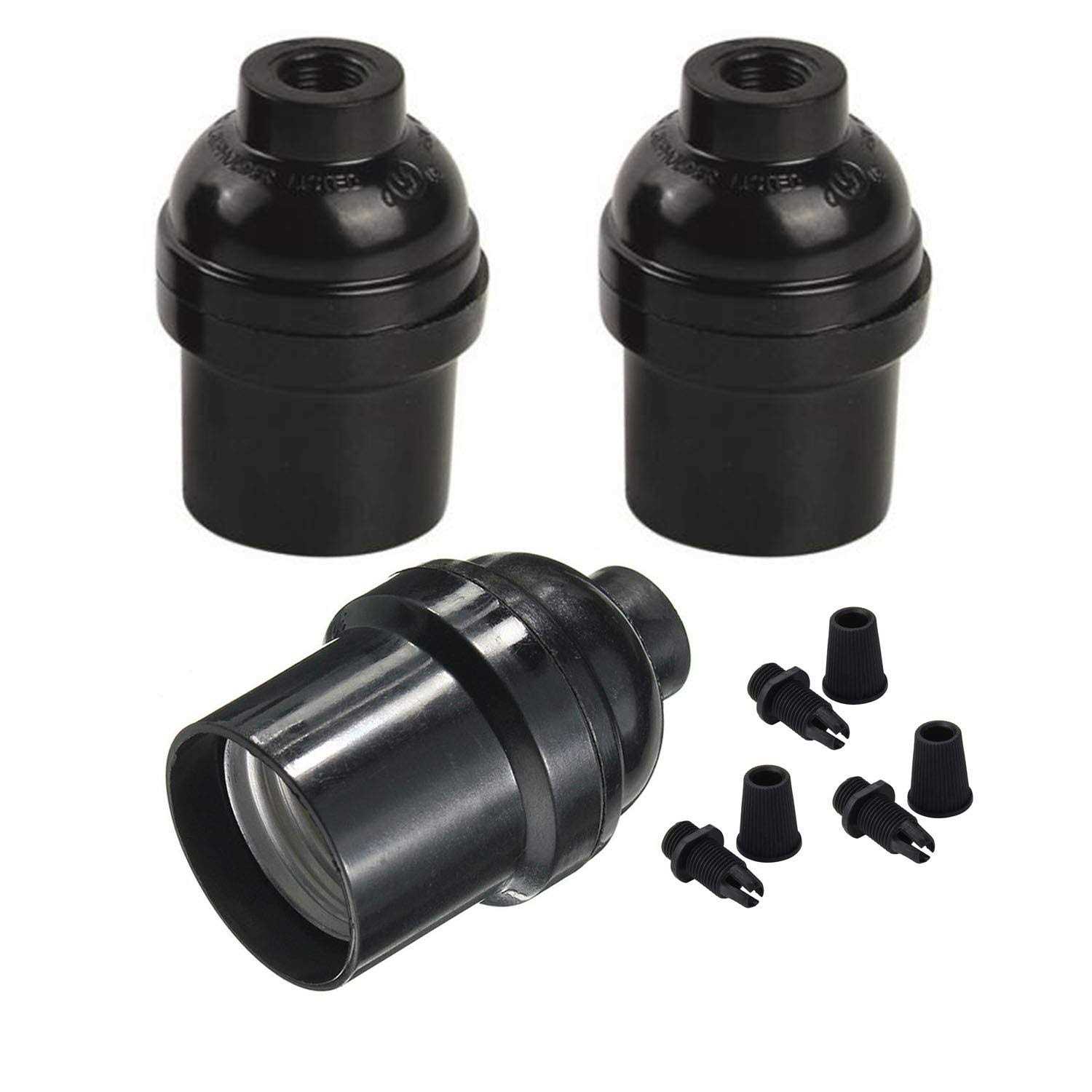 Keyless Medium Base Vintage Socket,Black Bakelite Socket E26/E27 ...