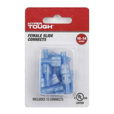 Everstart 15-Piece Slide Connectors Female,Blue,16-14AWG,UL Listed ...