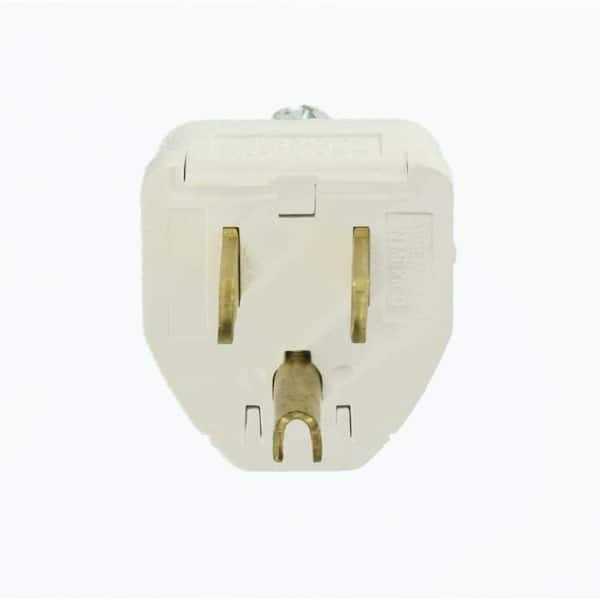 Leviton 3W101-WH White 2 Pole 3 Wire Grounding Plug - Hardware&Tools ...
