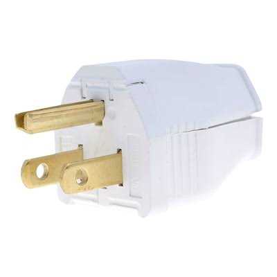 Leviton 3W101-WH White 2 Pole 3 Wire Grounding Plug - Hardware&Tools ...