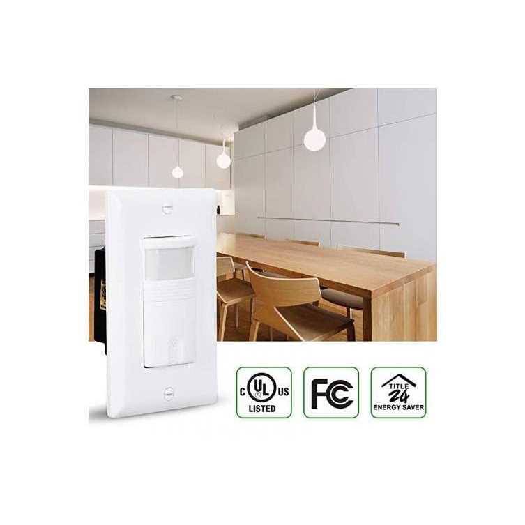 ECOELER 3Way Motion Sensor Light Switch PIR in Wall Sensor Switch ...