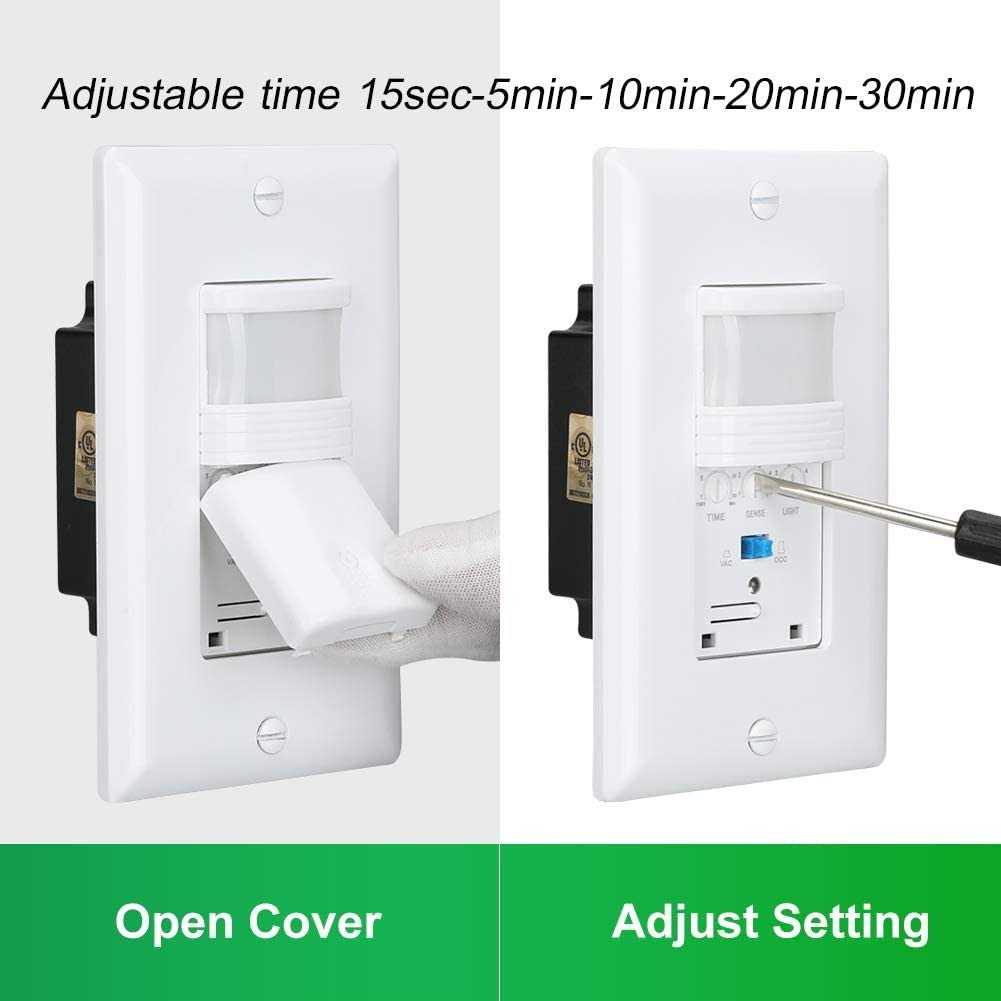 ECOELER 3Way Motion Sensor Light Switch PIR in Wall Sensor Switch ...