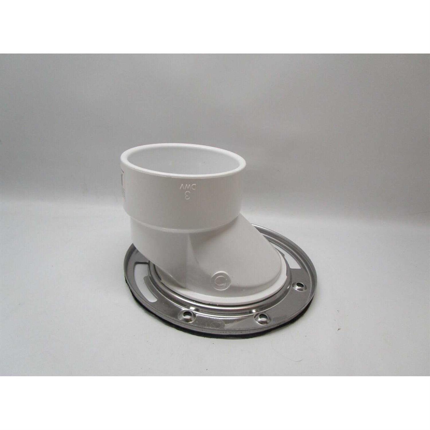 Oatey PVC Offset Open Toilet Flange with Stainless Steel Ring ...