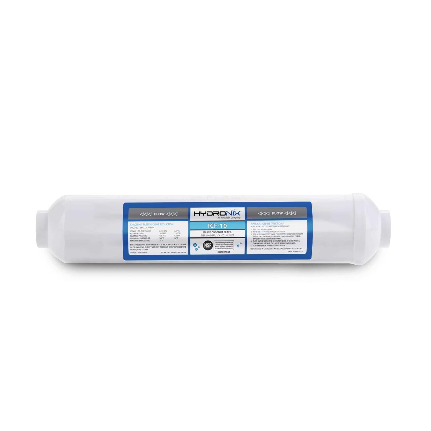 Hydronix ICF-10 Inline Coconut Carbon Water Filter - Hardware&Tools ...